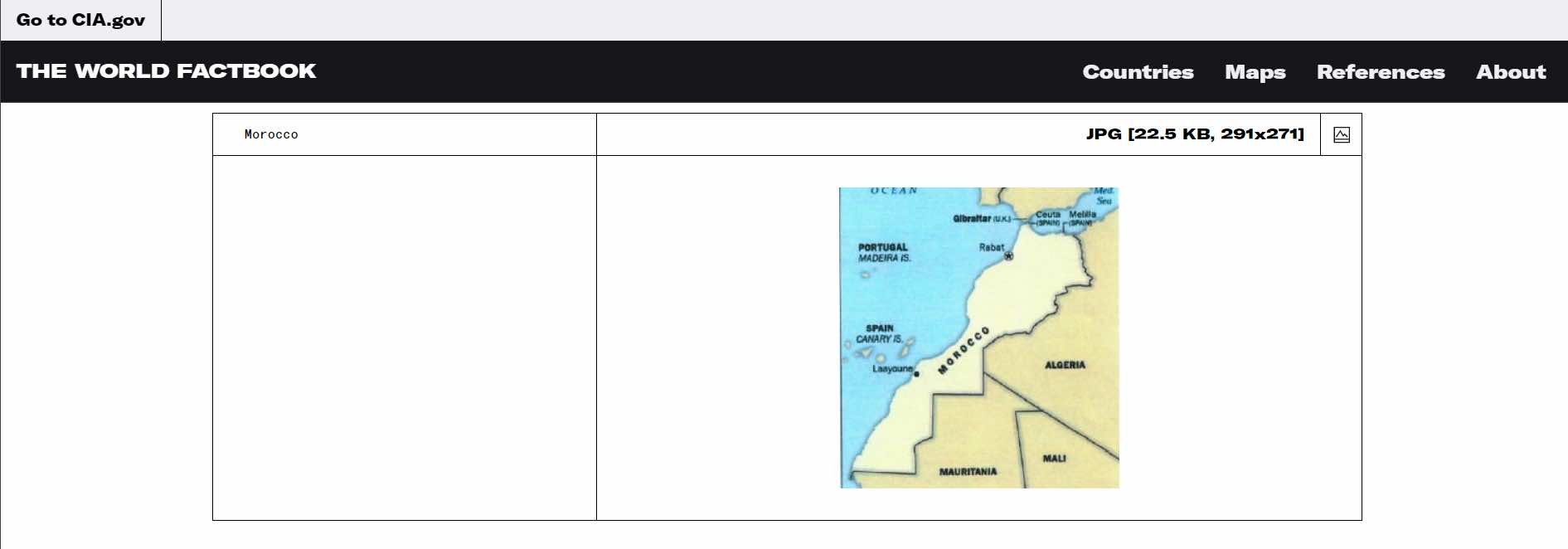 CIA Adopts Integral Map of Morocco in World Factbook Database
