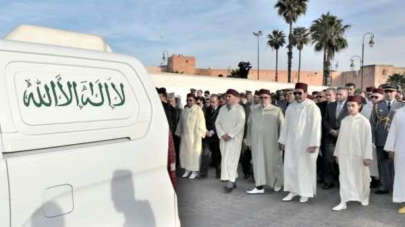 Moulay El Hassan and Moulay Rachid Attends M'hamed Boucetta's Funeral