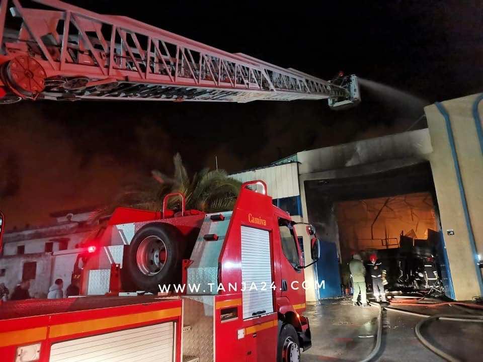 Fire Ravages Textile Factory in Tangier, Northern Morocco