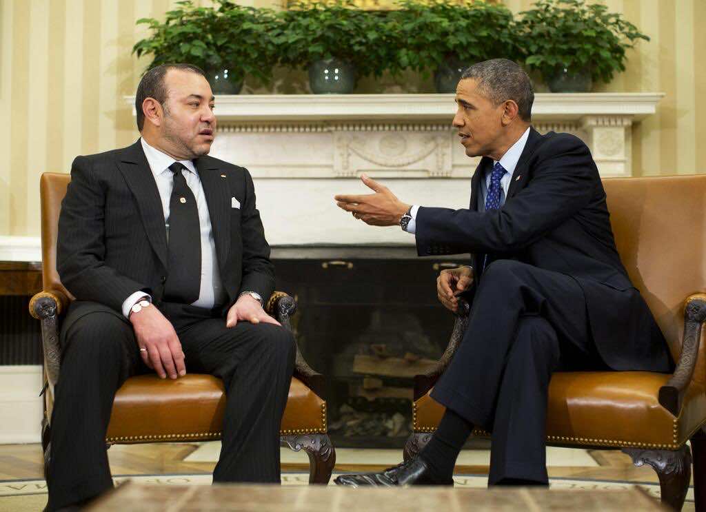 King Mohammed VI meeting with President Barack Obama