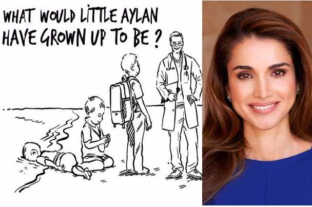 Jordan's Queen Rania Responds to Charlie Hebdo With a Cartoon