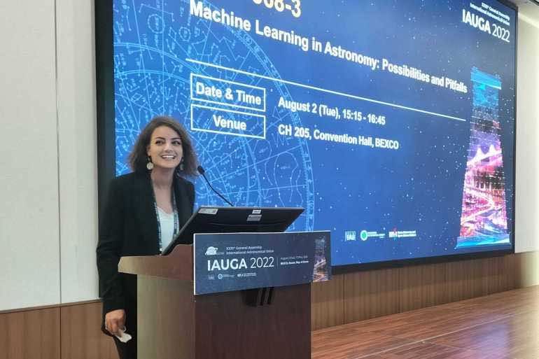 Astronomy Researcher Meriem Elyajouri Wins PhD Excellence Award