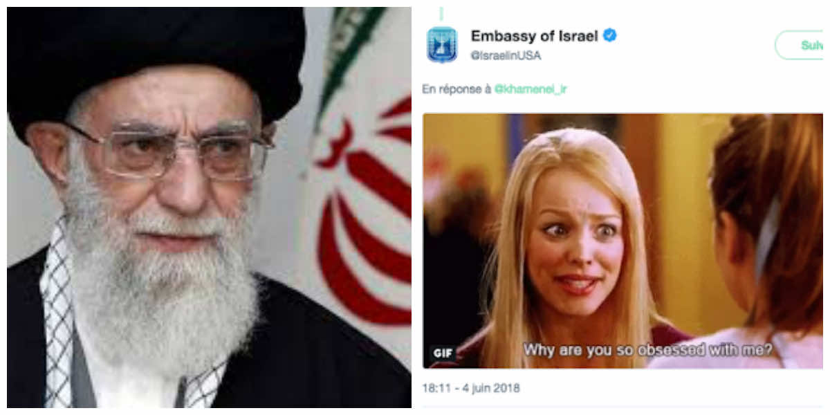 Embassy of Israel Trolls Iranian Khamenei with GIF on Twitter