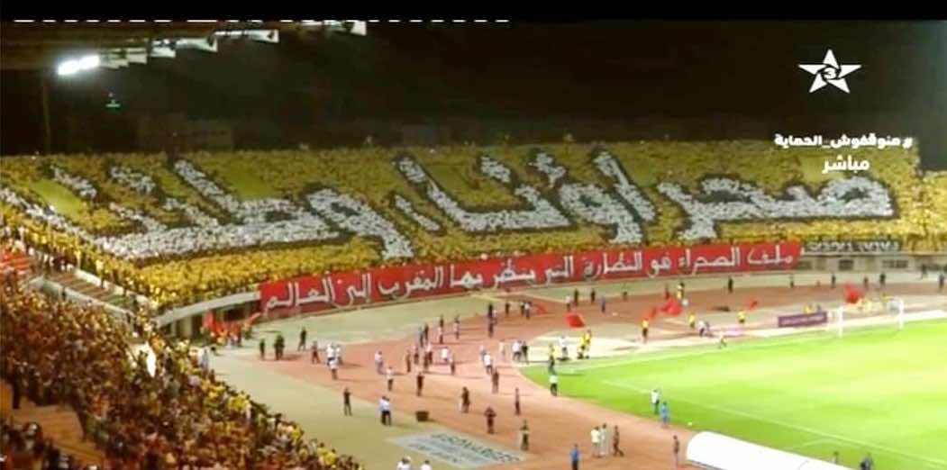 MAS Fez Fans Unveil Tifo Supporting Morocco’s Sovereignty over Sahara