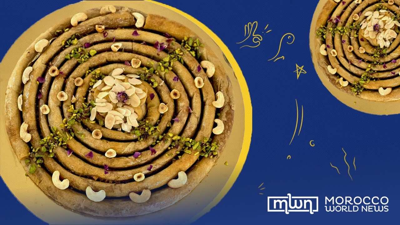 Moroccan Treats: M'hanncha, Snake Cake Recipe