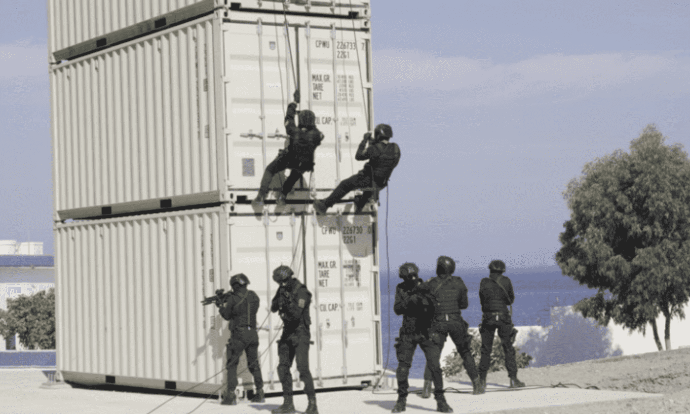 US - Morocco: Inauguration of an Abseiling Tower for Royal Navy's ...