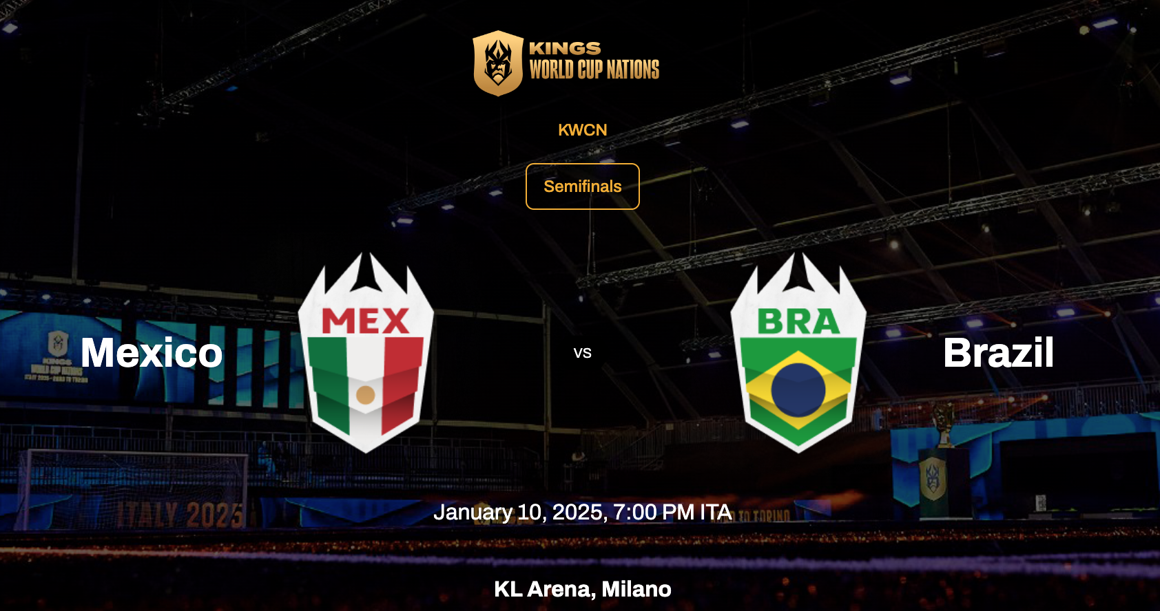 Kings World Cup Nations: When, How to Watch Brazil vs Mexico