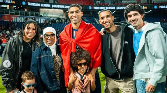 Hakimi Celebrates Ligue 1 Title with Family as Treble Beckons
