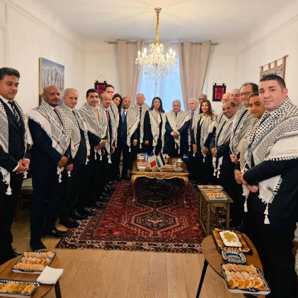 Samira Sitaïl at Palestinian Embassy in France After Macron’s Palestine ...